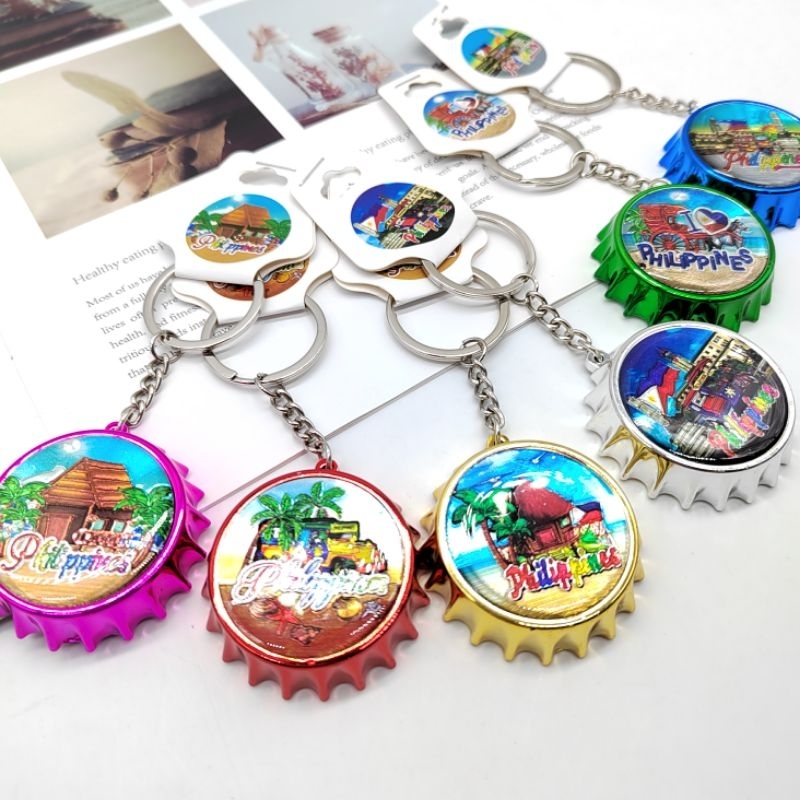 Tansan Bottle Opener Keychain Philippine Souvenir Jeep Bahay Kubo ...