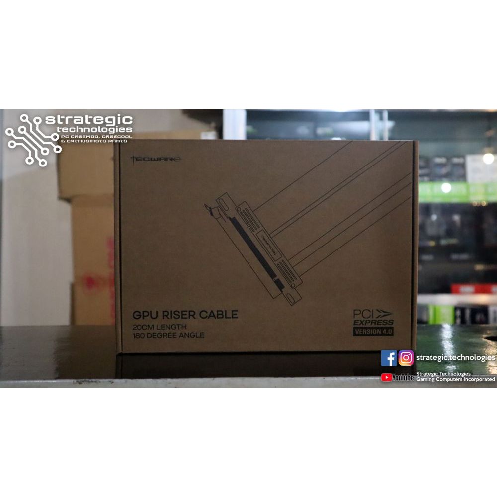Tecware PCIe Gen 4.0 180 Degree 200mm Riser Cable | Shopee Singapore