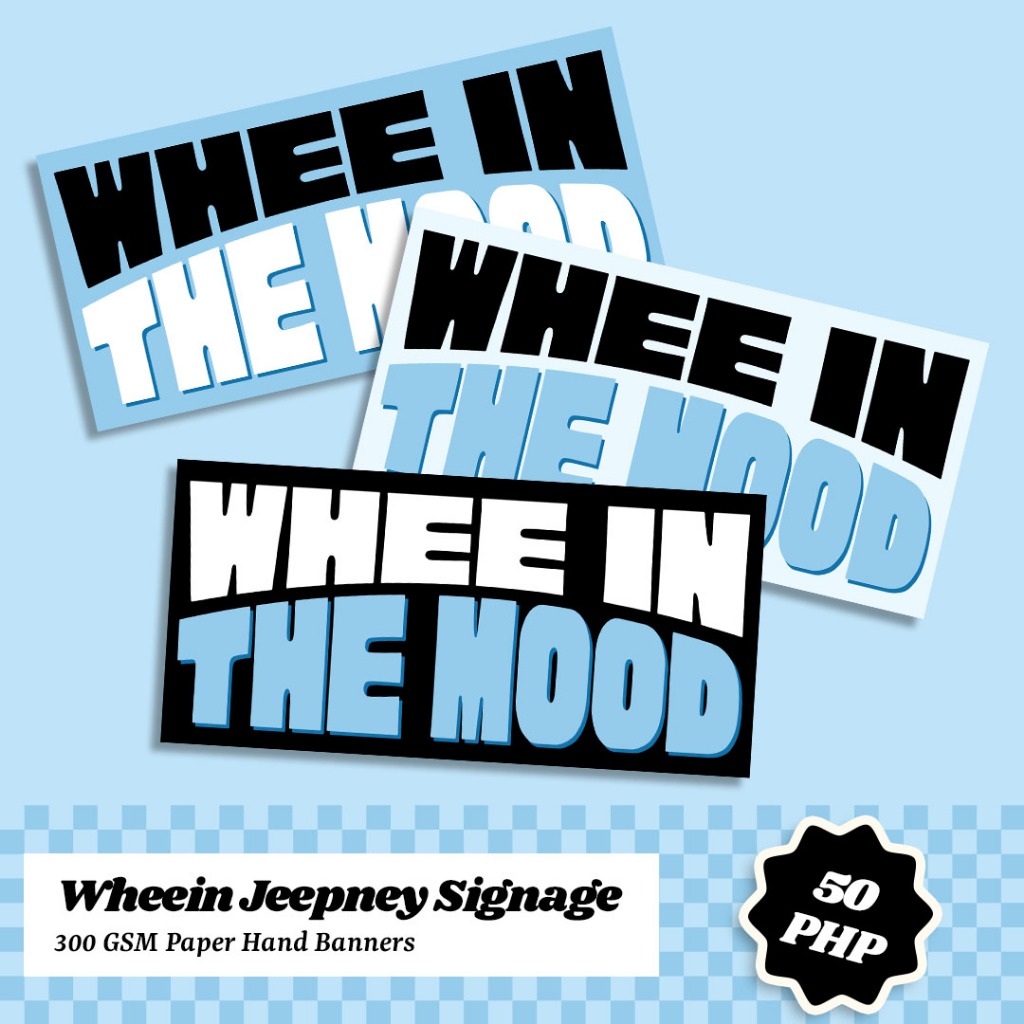 Wheein Jeepney Signage Hand Banners 300 GSM Paper | Shopee Singapore