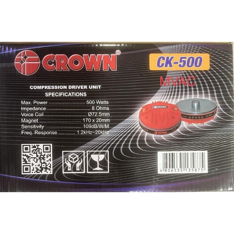 Crown CK-500 Compression Driver Unit ( 500 watts ) | Shopee Singapore