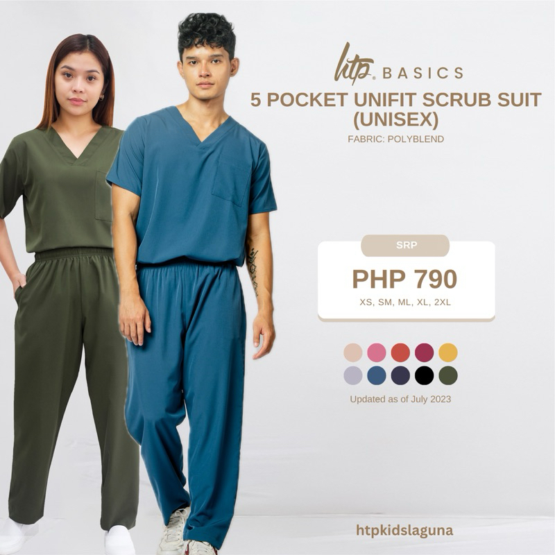 HTP Basics - 5 Pocket Unifit Scrub Suit (Unisex) | Shopee Singapore