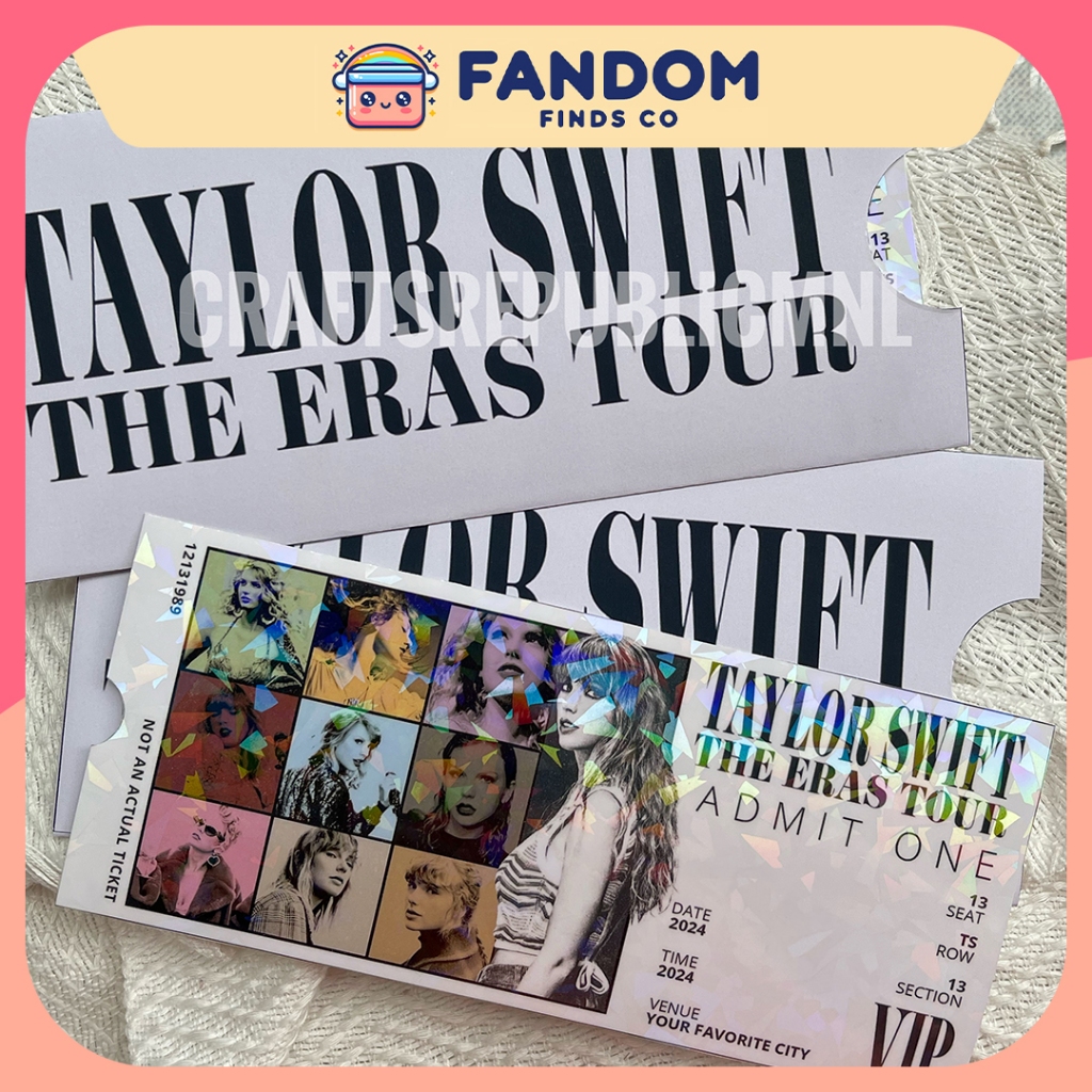 CUSTOMIZED The Eras Tour Taylor Swift Concert Ticket - FANMADE | Shopee ...