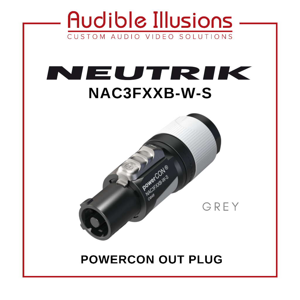 Neutrik NAC3FXXB-W-S Single Phase (3 Conductor) Lockable Power ...