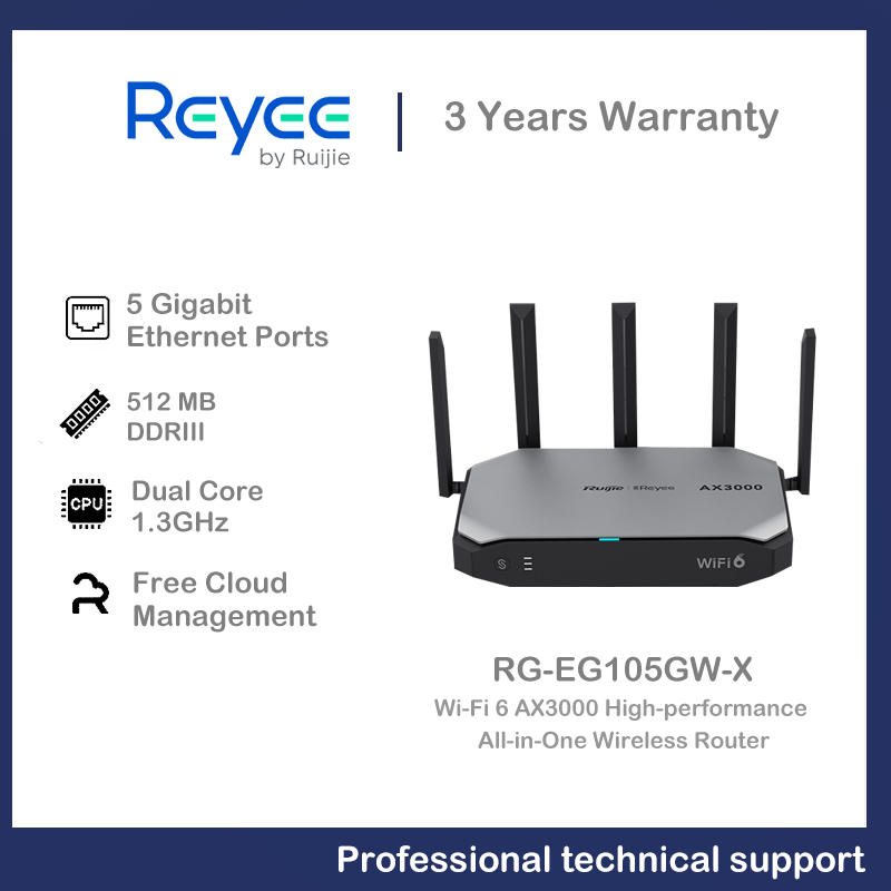 Ruijie-Reyee RG-EG105GW-X Wi-Fi 6 AX3000 High-performance All-in-One ...