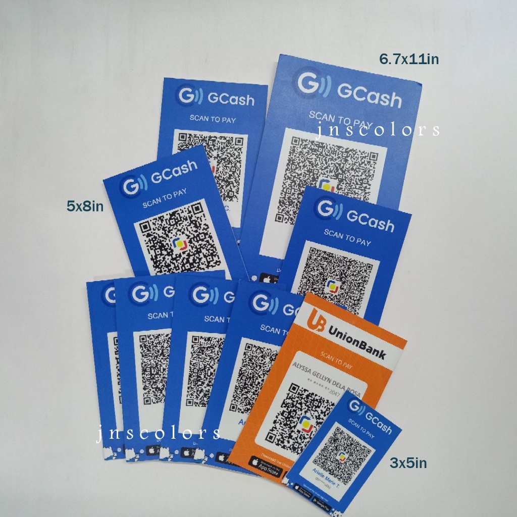 Waterproof Gcash Maya QR Code Display Board Back to back Signage and ...