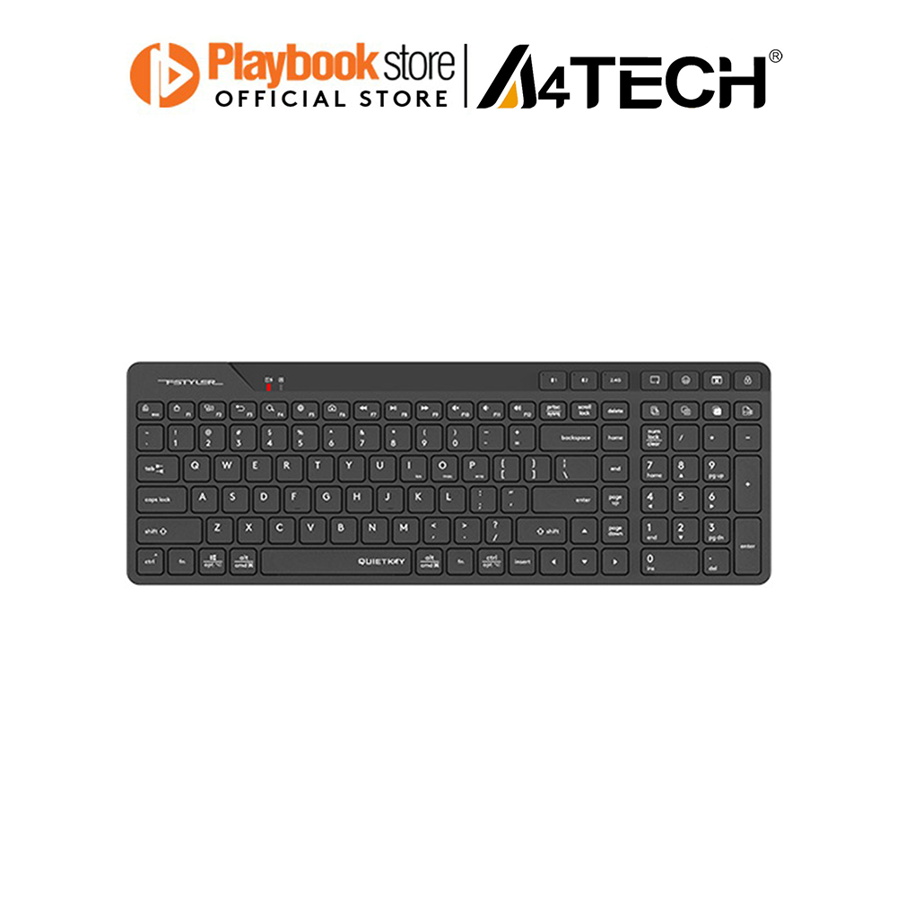 A4Tech FBK27C AS QuietKey Low-profile Keys Bluetooth 2.4GHz ...