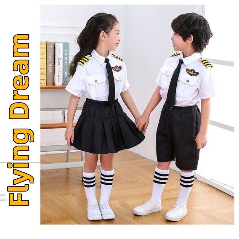 Kids pilot Uniform Kids School Uniforms Career Day Child captain ...
