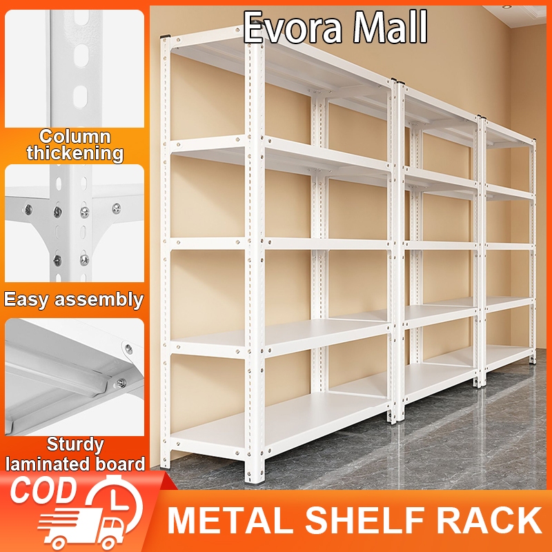 Evora 3/4/5 Layer Metal Rack Steel Rack Boltless Organizer Shelf Stainless Steel Shelves Metal ...