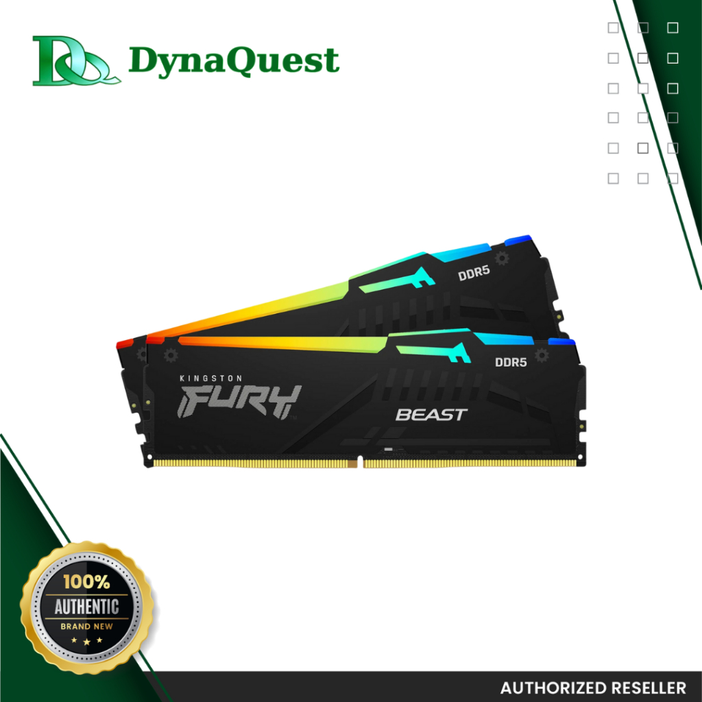 Kingston Fury Beast RGB 32GB (2x16GB) DDR5 6000MT/s CL40 KF560C40BBAK2 ...