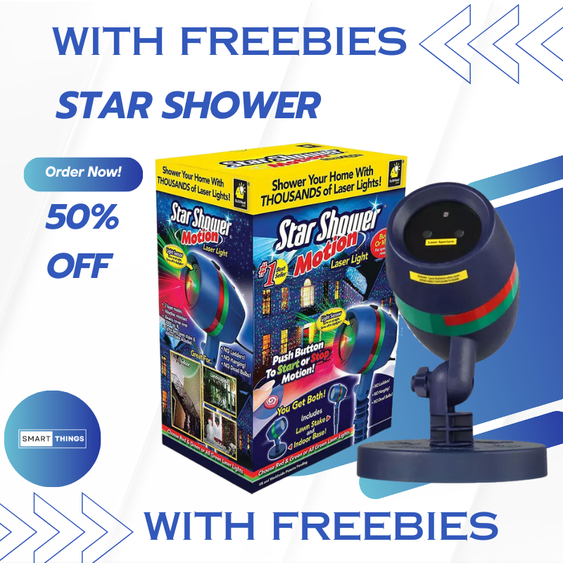 Multi-Color Star Shower Projector Star Laser Motion Light Star ...