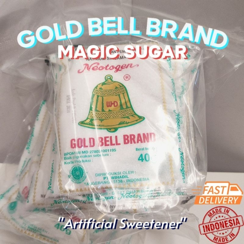 MAGIC SUGAR GOLD BELL 40g/sachet (1kilo/25sachets) (1pack 10sachets ...