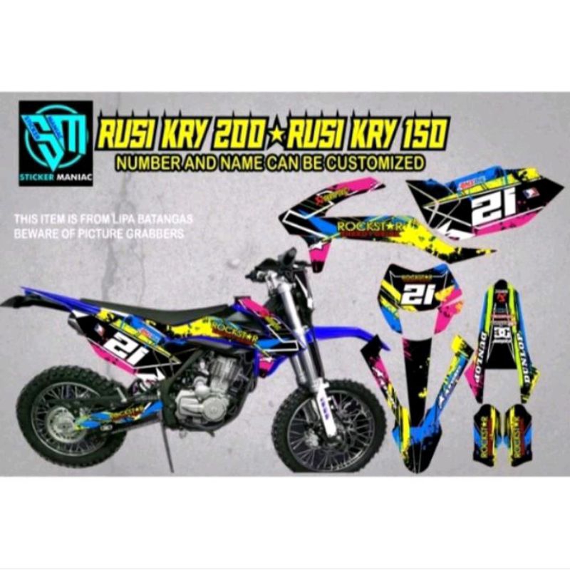 KRY 200, KRY 150 decals stickers, laminated | Shopee Singapore