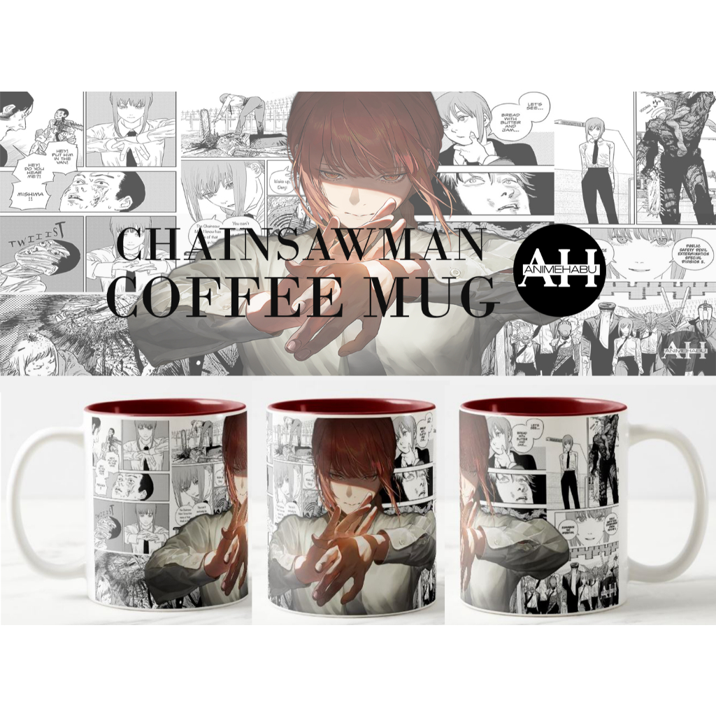 Chainsaw Man Makima Manga Premium Ceramic Coffee Mug Vibrant Characters ...