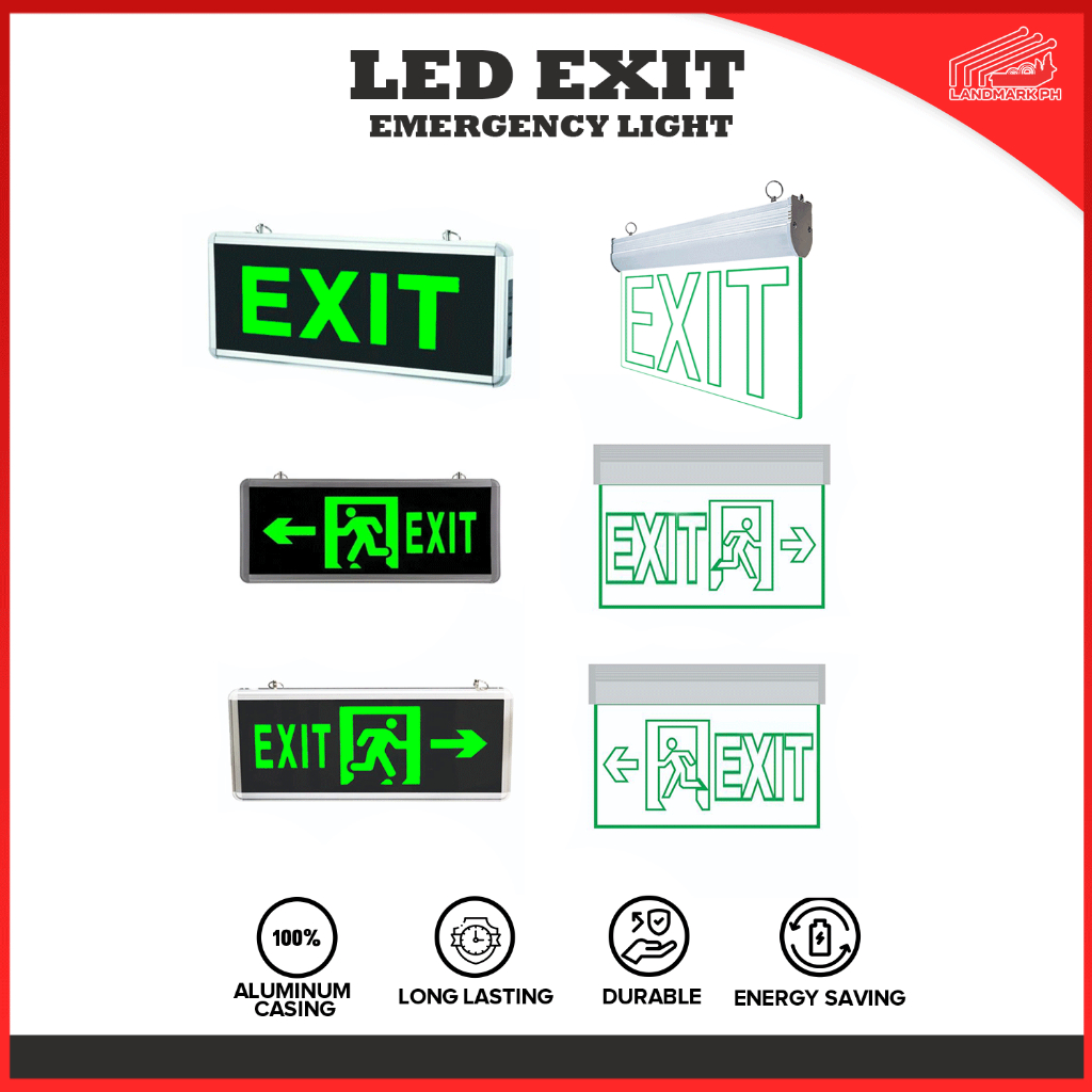 High Quality EXIT LED Light Emergency / Left Right Double Face / Single ...