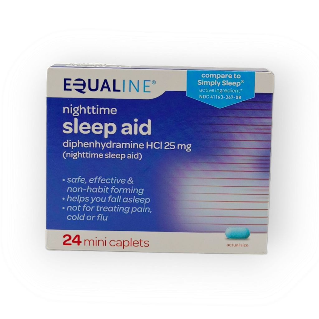 (USA) Equaline Nighttime Sleep Aid. 24 Mini Caplets. | Shopee Singapore