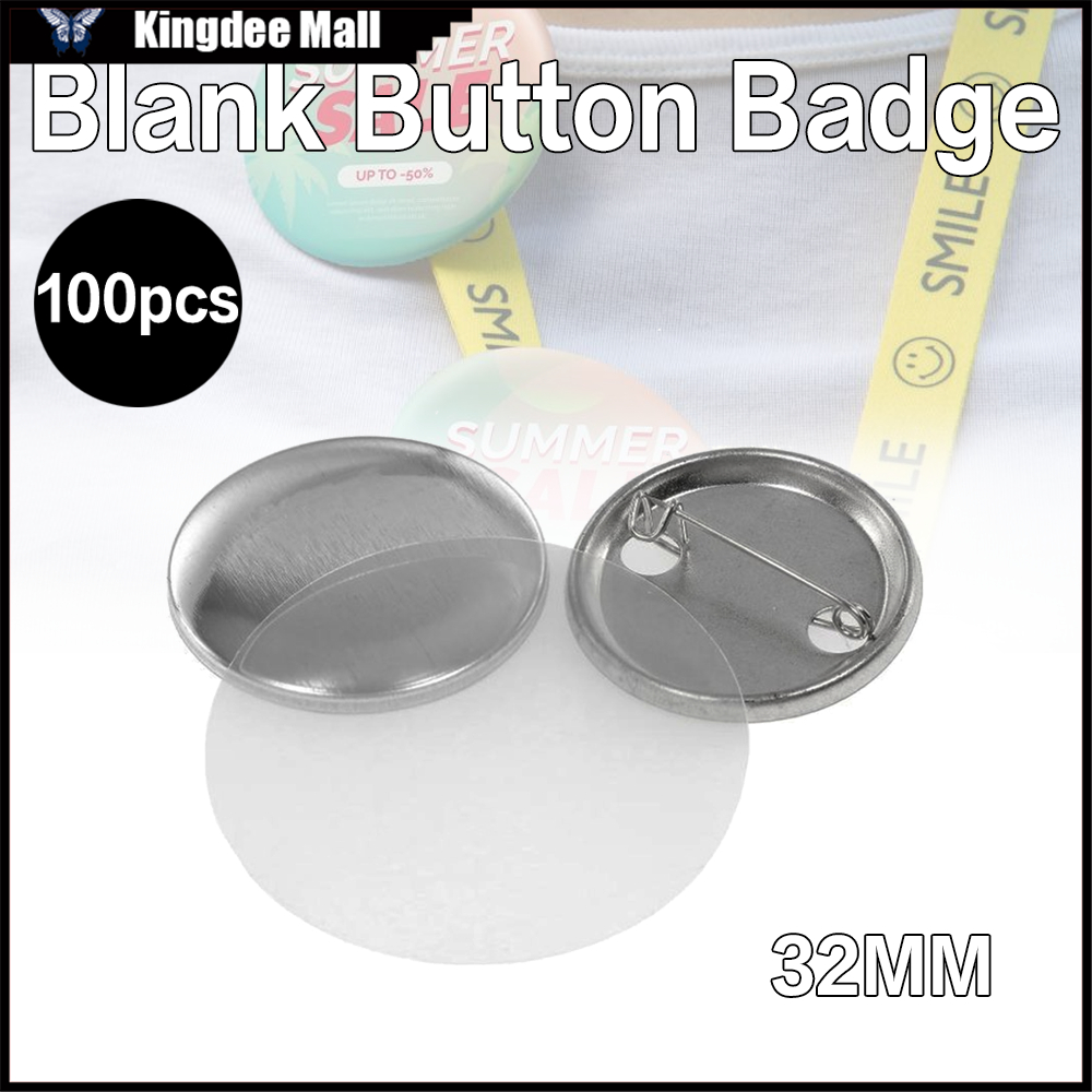 100PCS Metal DIY Blank Button Badge Pin For Brooch Maker Machine Craft ...