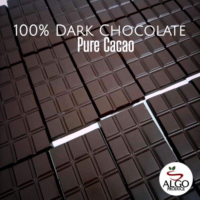 100% Pure Dark Chocolate Bar Bean-to-Bar Pure Cacao Vegan Keto Diabetic ...