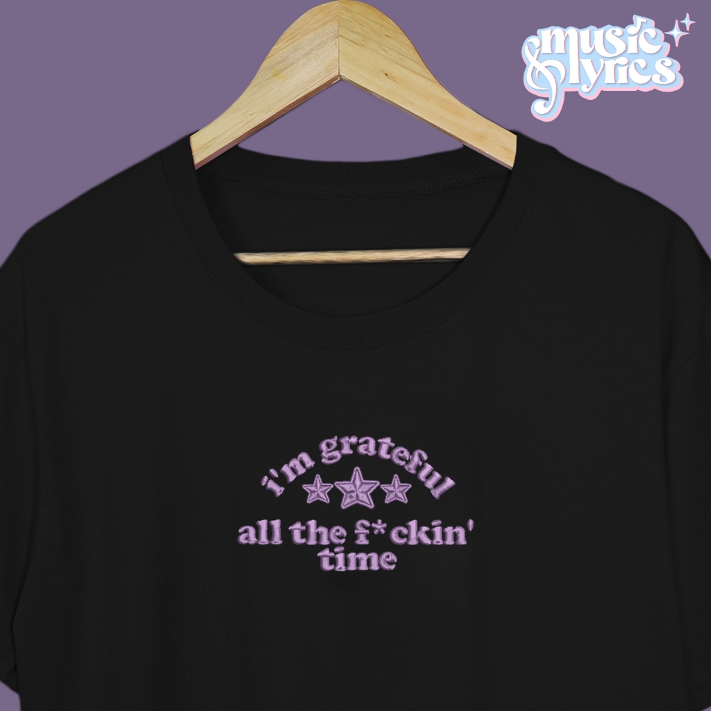 Embroidered Grateful All The Time Guts Olivia Rodrigo T-shirt (Guts ...