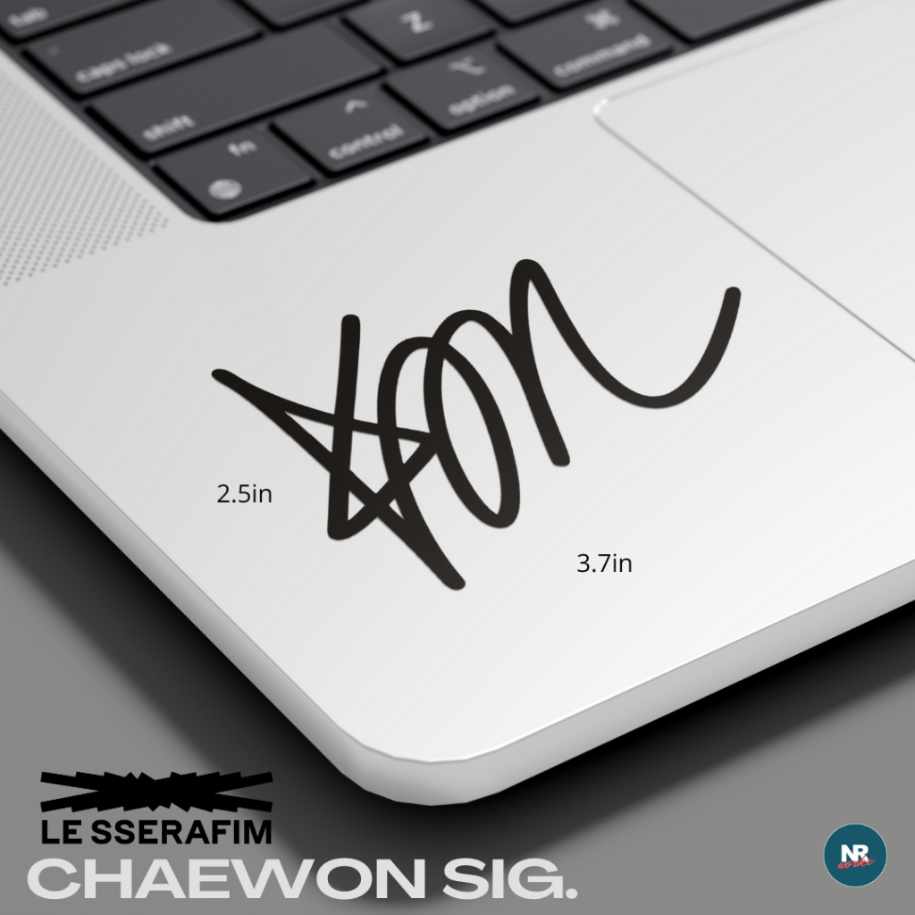 Le Sserafim Kim Chaewon Signature Kpop Idol Vinyl Decal Waterproof ...
