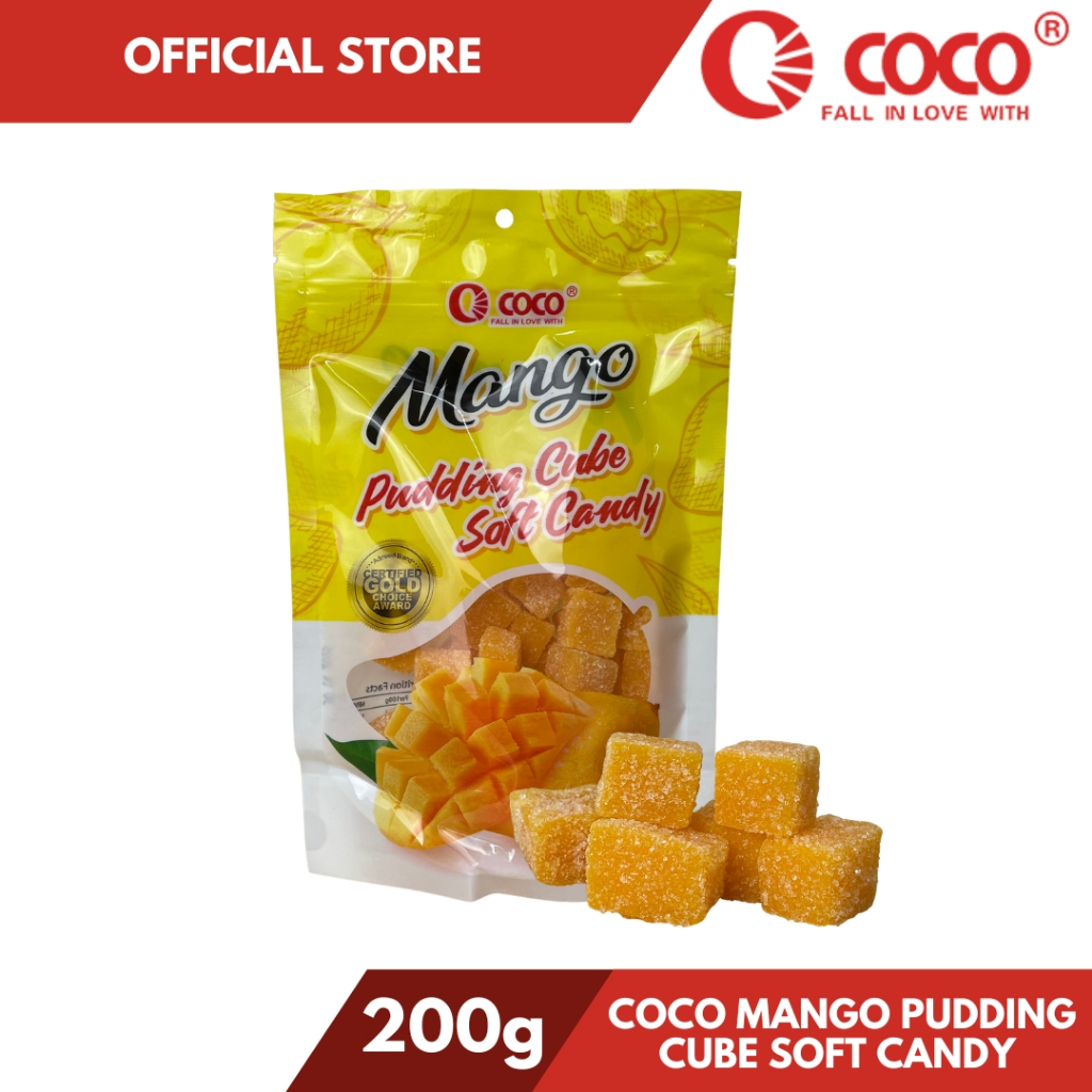 Coco Mango Pudding Gummy Cube Soft Candy 200g | Shopee Singapore