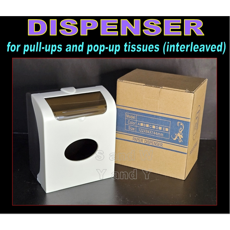 DISPENSER for pullups, pop-up, interleaved tissue, Hard Plastic ...