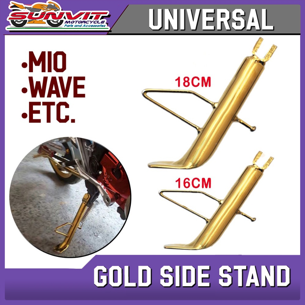 SUNVIT- MOTORCYCLE GOLD SIDE STAND MIO SPORTY / WAVE | Shopee Singapore