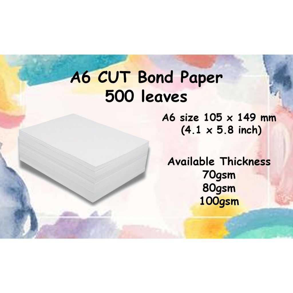 A6 Cut Bond Paper 1 Ream (500pcs) | Shopee Singapore