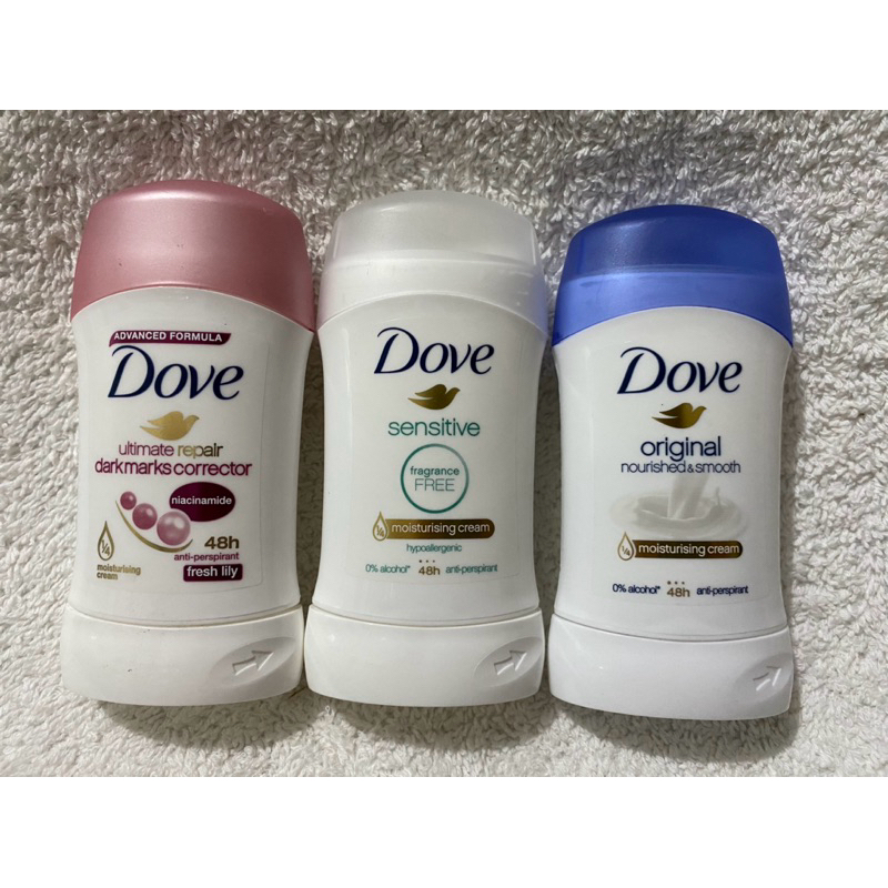 Dove Deodorant Dry Stick Fresh Lily/Unscented, 40g | Shopee Singapore
