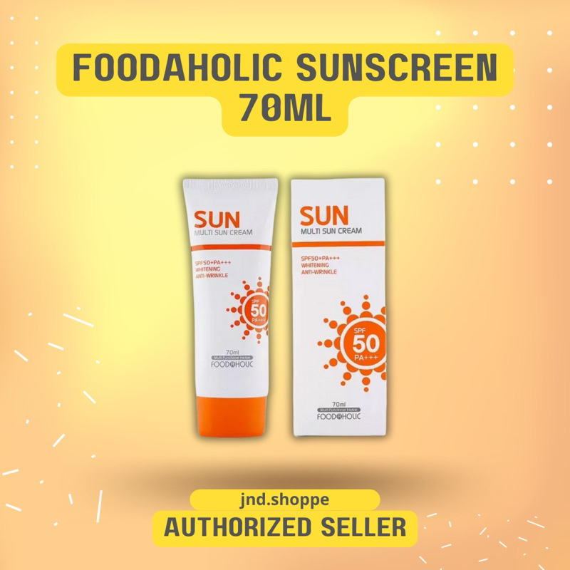 FOODAHOLIC Multi Sun Cream 70ml SPF50+++ | Shopee Singapore