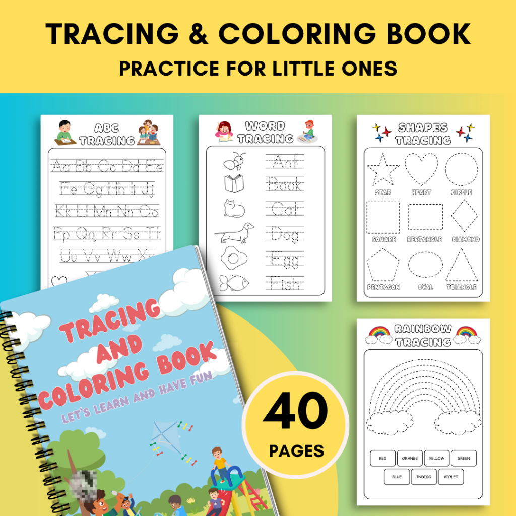 Trace and Coloring Book for Kids, ABC, ABC Tracing Book, ABC Tracing ...