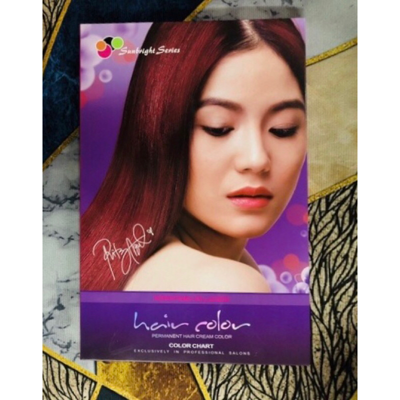 SUNBRIGHT Hair Color Chart Sample Color Chart Hair Color Chart | Shopee ...