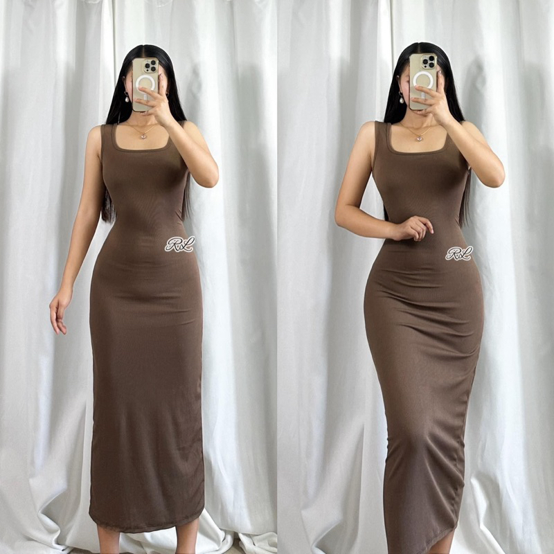 Calista Basic Tank Sando Maxi Long Dress | Shopee Singapore