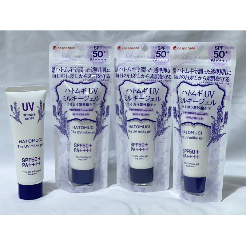 Hatomugi UV Milky Gel Sunscreen SPF 50+PA++++ 80g - UV Care and ...