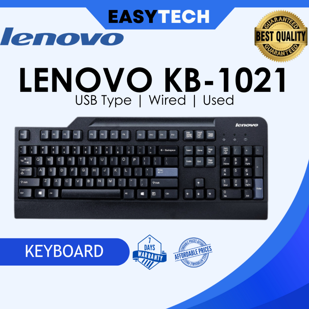 EASYTECH | USED Lenovo KB-1021 USB Keyboard Wired (Secondhand) | Shopee ...