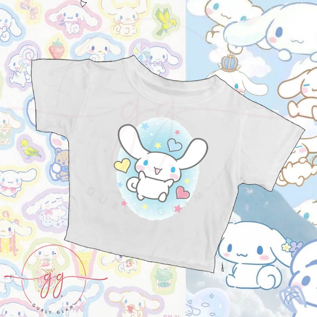 CINNAMOROLL Graphic Crop Top Graphic Crop Top (GURLY GLAM) SUBLIMATION ...