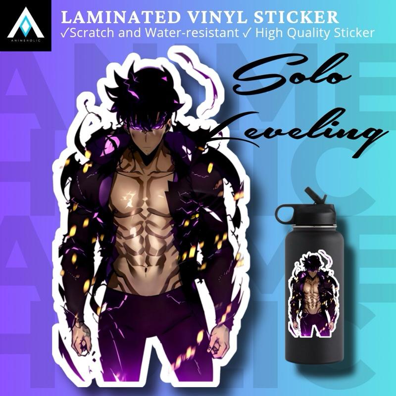 SOLO LEVELING SUNG JIN WOO SHADOW MONARCH LAMINATED VINYL STICKERS ...