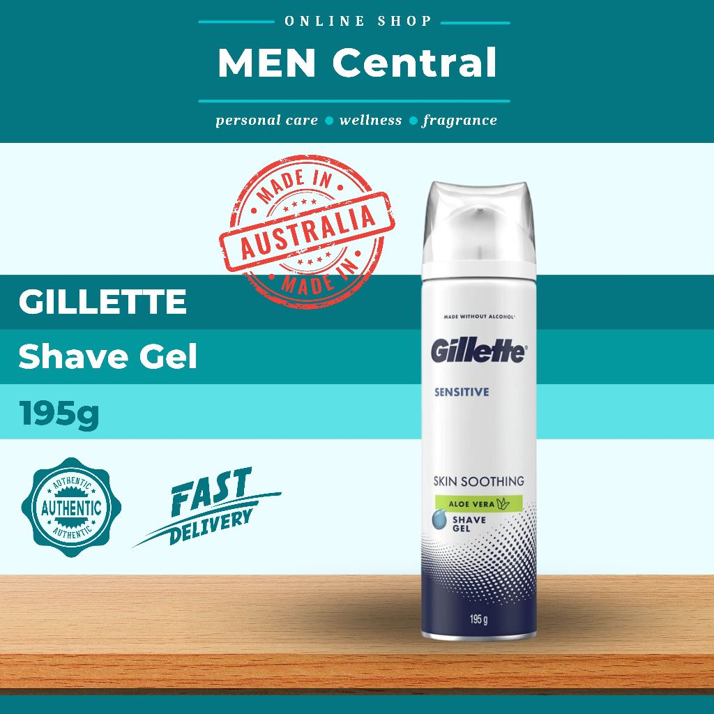 Gillette Sensitive Skin Soothing Shave Gel (195g) | Shopee Singapore