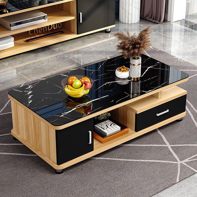Coffee Center Table with Drawers Simple Modern Creative Living Room ...