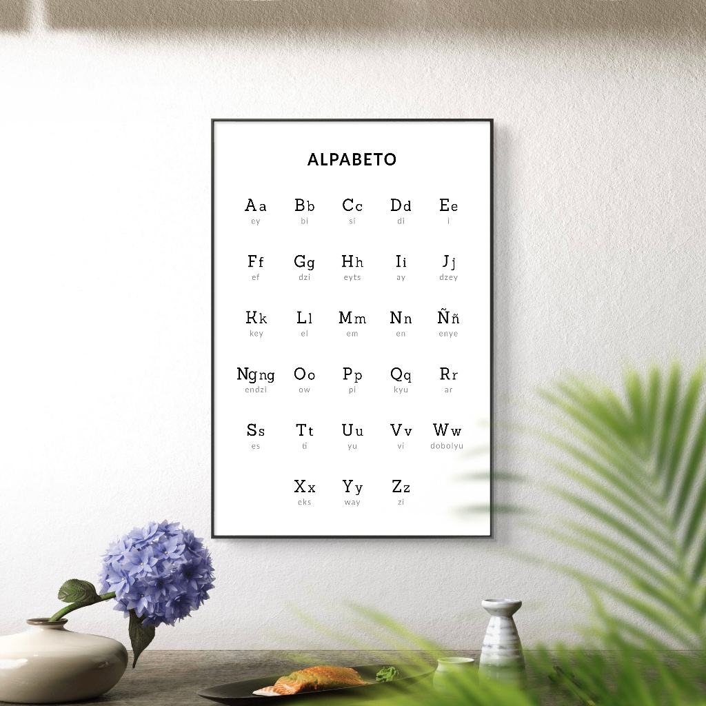 Modern Educational Poster Chart: Filipino Alphabet - Premium Quality ...