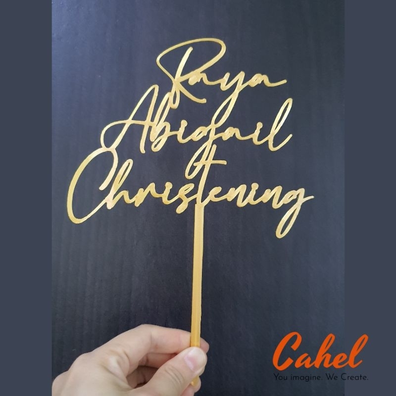 Christening Cake Topper Personalized Customized Baptism Dedication Cake ...