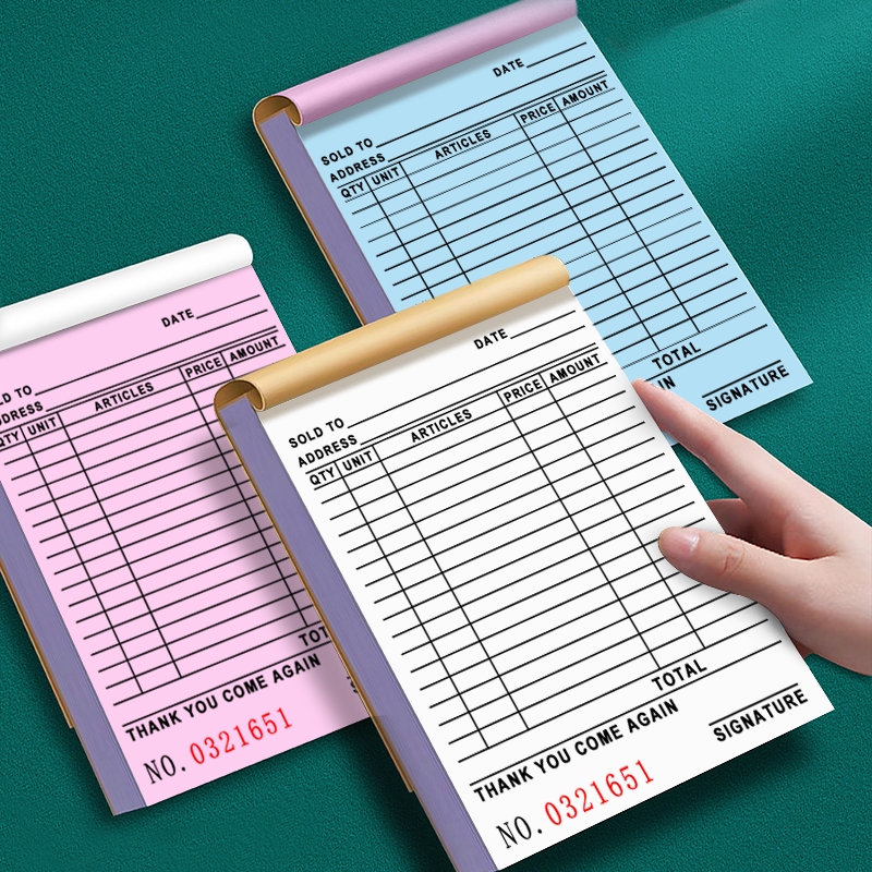Carbonized Resibo Receipt With Carbon Paper Duplicate Receipt Sold ...