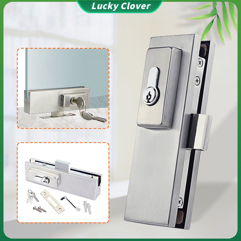Glass Door Floor Latch Stainless Steel Glass Door Bottom Patch Lock for ...