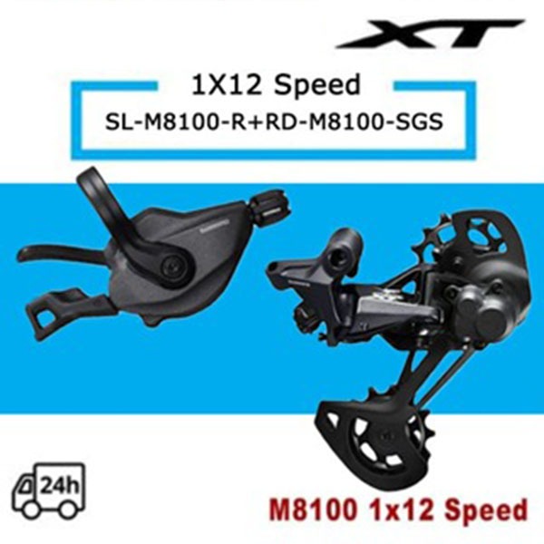 Shimano DEORE XT M8100 12 Speed Groupset RD-M8100-SGS Rear Derailleur SL-M8100-R Shifter Lever ...