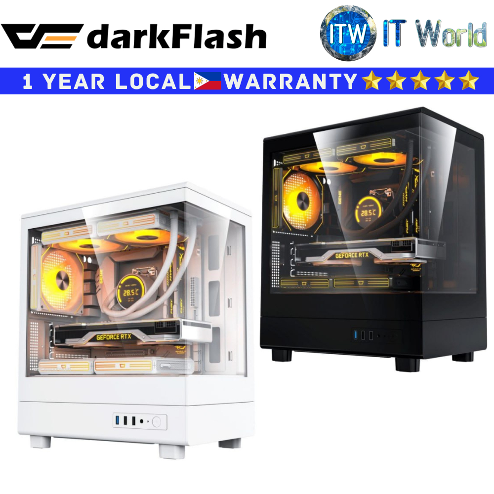 darkFlash Computer PC Case DB330M M-ATX A-Pillarless 270 Panoramic Room ...