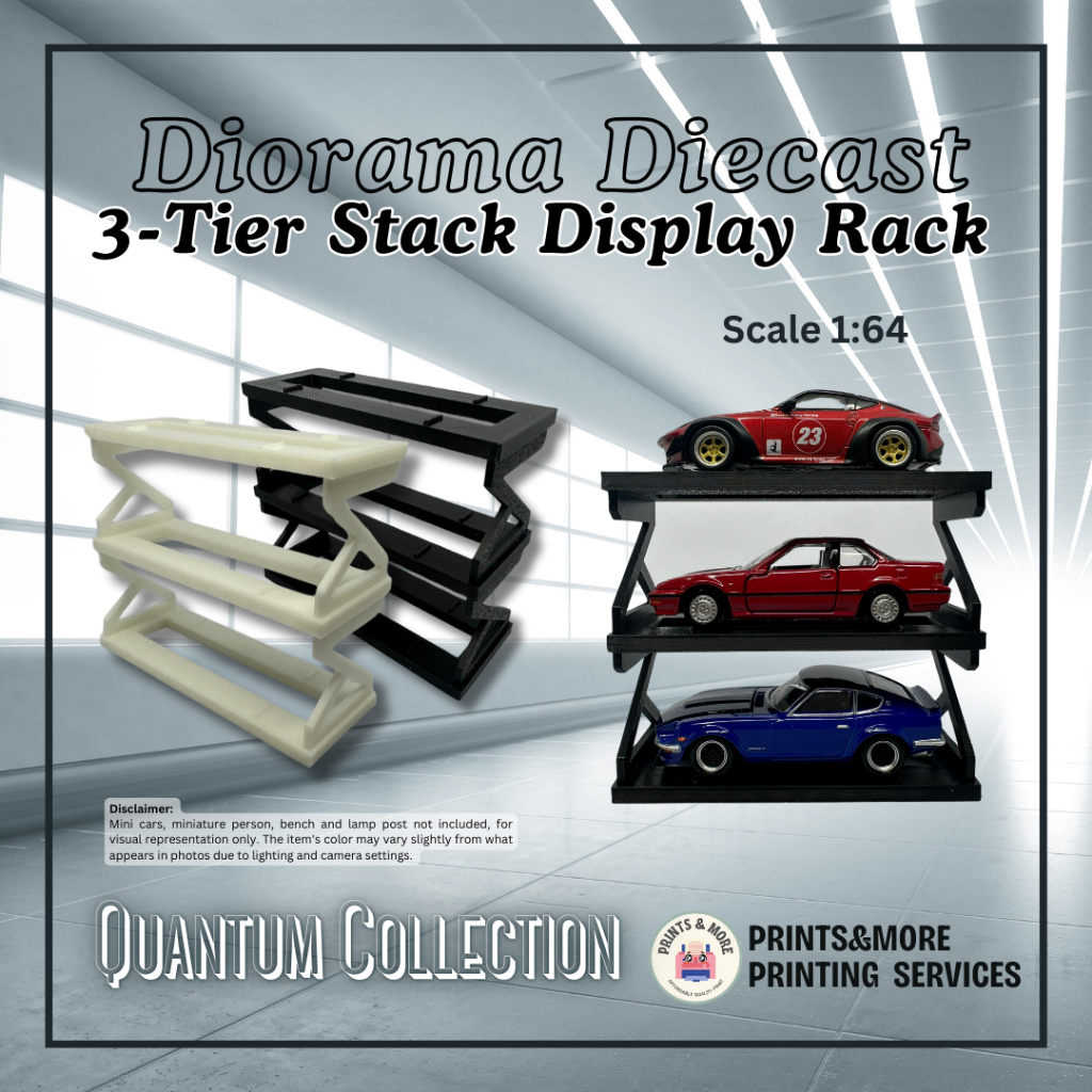 Diorama 3-Tier Stack Display Rack for Diecast - Scale 1:64 | Mini Car ...