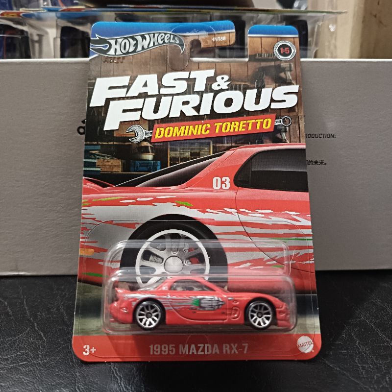 Hot Wheels JDM FNF Fast and Furious Dominic Toretto 1995 Mazda Rx7 ...