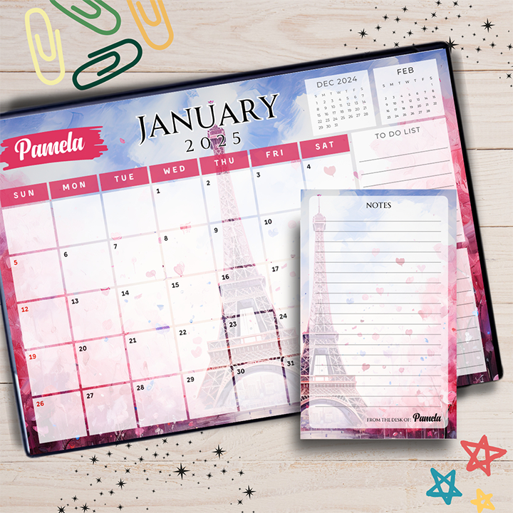 Scenery 2025 2026 A4 Desk Calendar | Planner | Office Calendar | Table ...