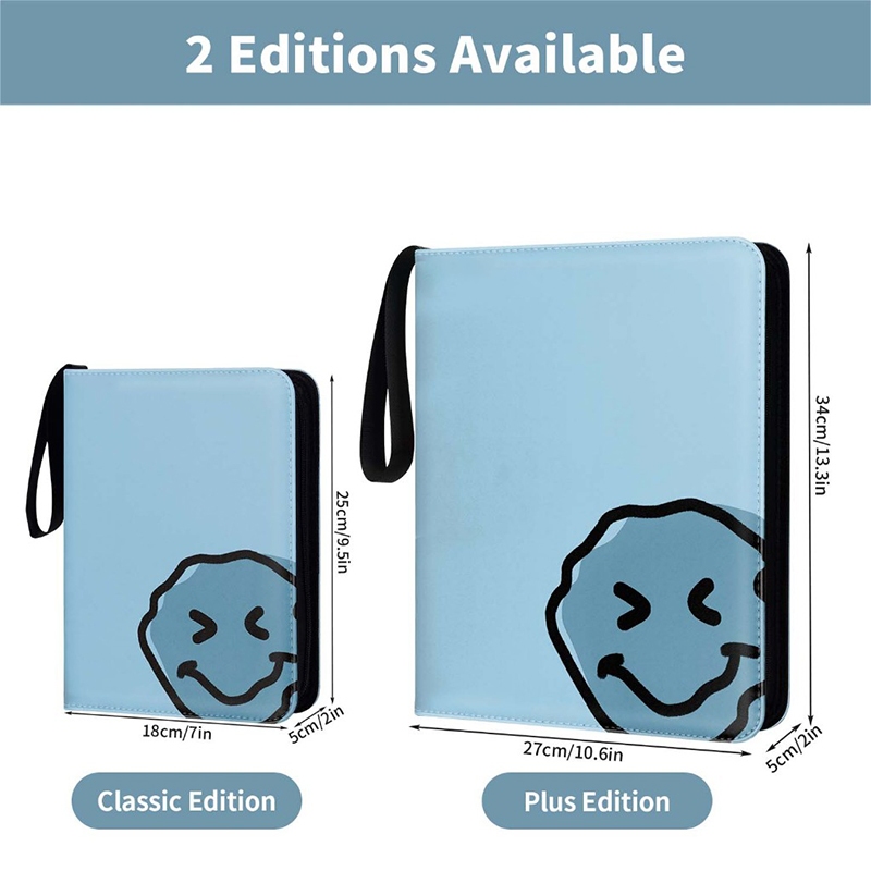 Blueberry Binder Zipper Album 400/900 Pocket Blue Purple Card Binder ...