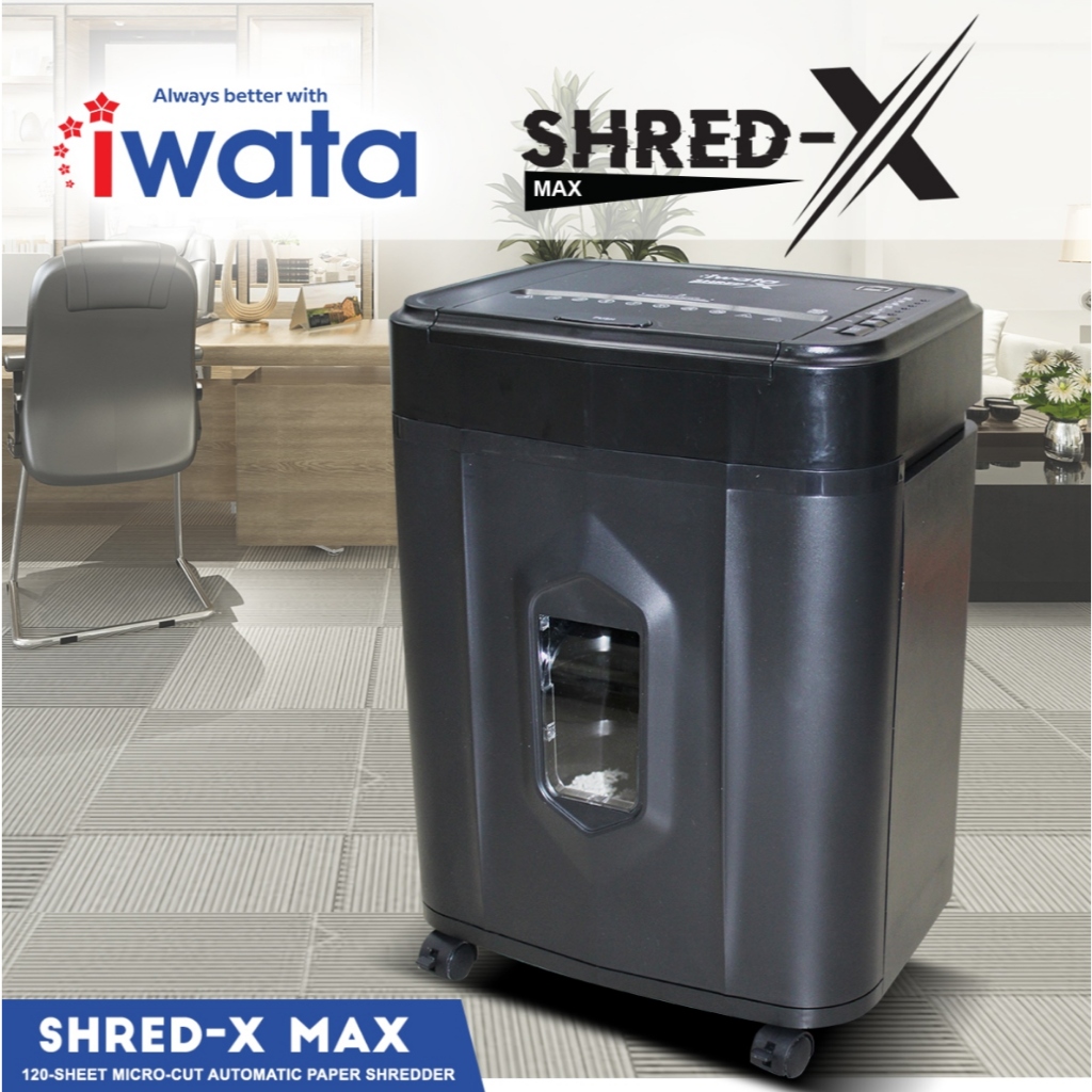 Iwata Shred-X Max Micro-Cut Automatic Paper Shredder | Shopee Singapore