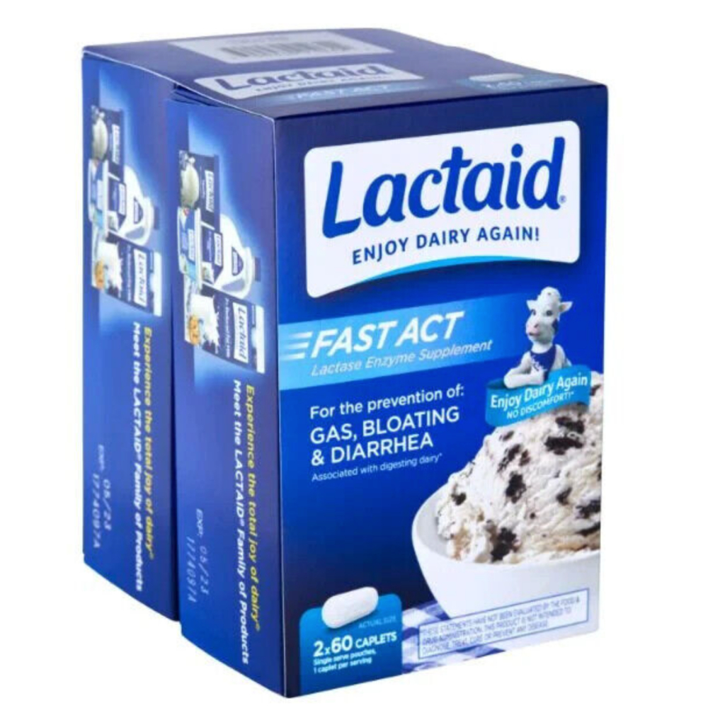 120 Lactaid FAST ACT(2boxes of 60 caplets)or alternative, Lactose ...